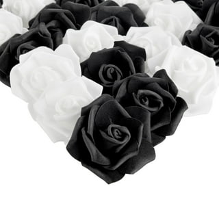 100 Pack Gray Artificial Flowers, Bulk Stemless Fake Foam Roses for ...