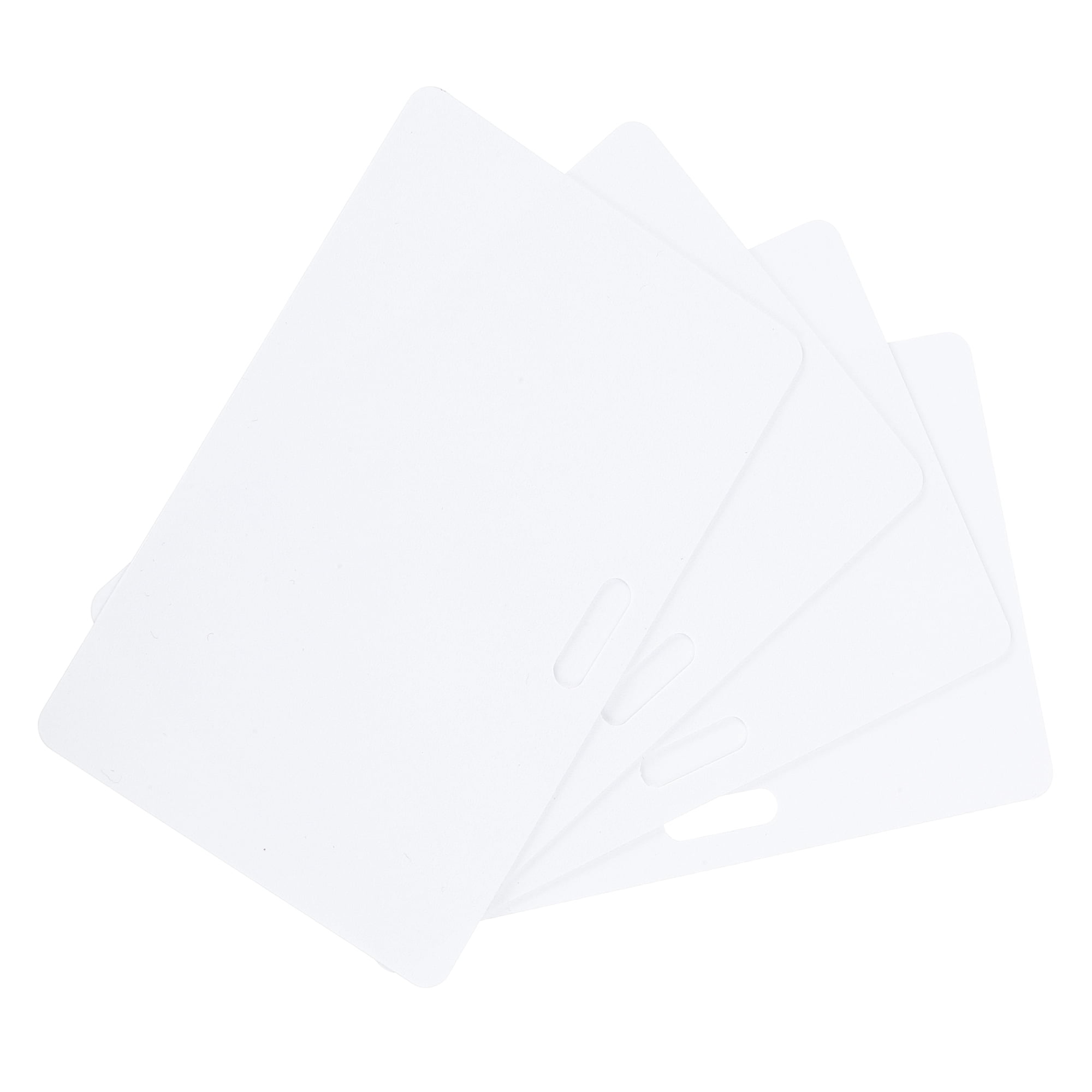 100 Pack Blank PVC Cards 20mil ID Cards with Horizontal Slot Punch ...