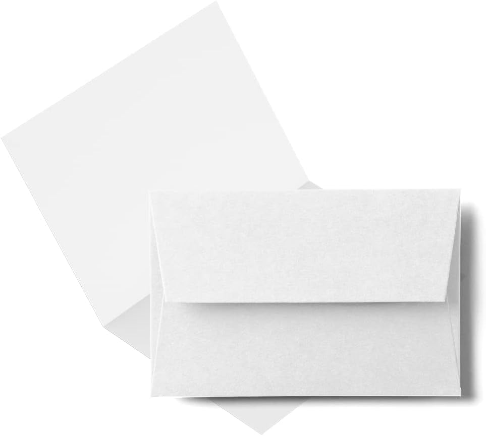 100-Pack Blank White Cards and Envelopes for DIY Greeting Cards ...
