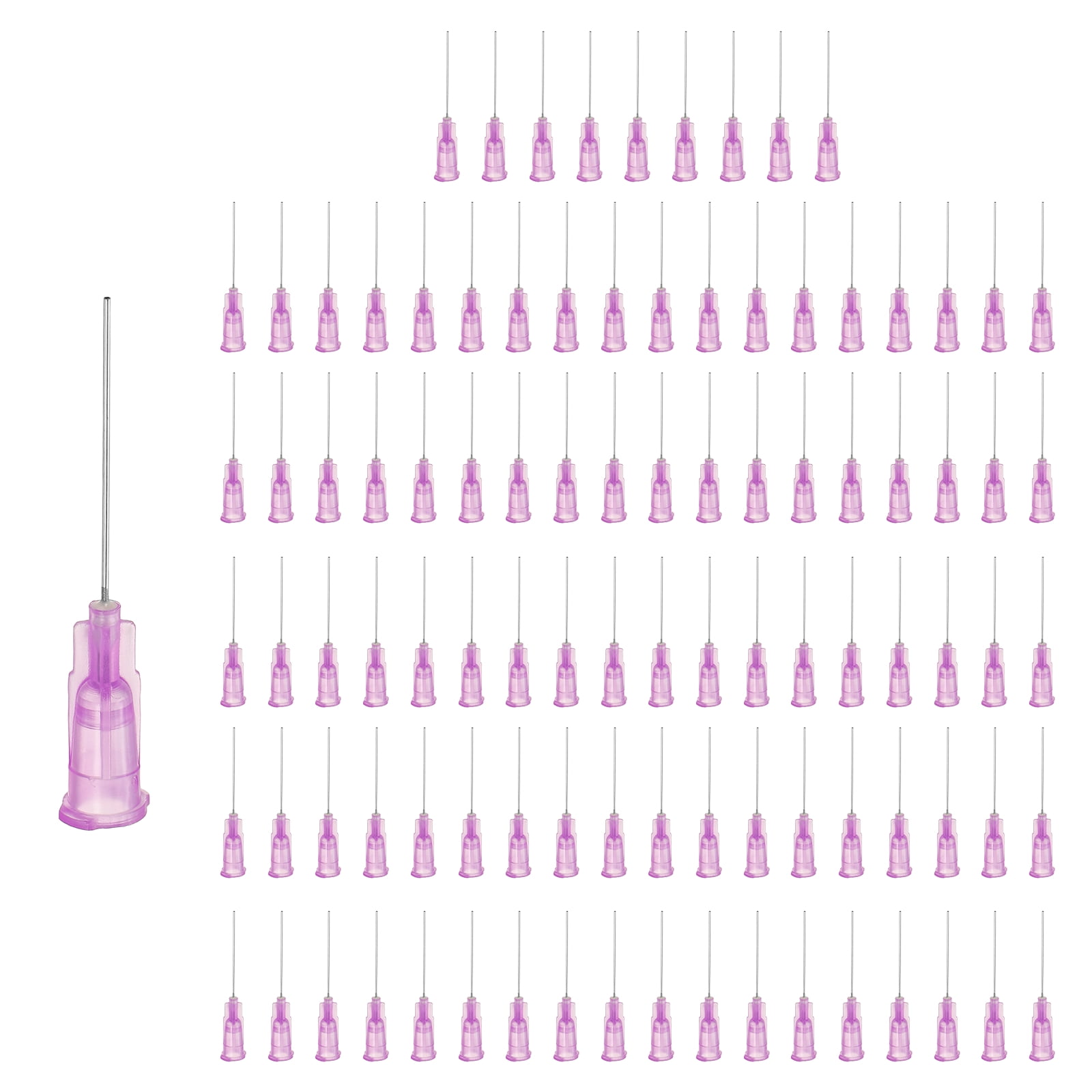 100 Pack Blunt Tip Dispensing Needle, 24 Gauge Stainless Steel ...