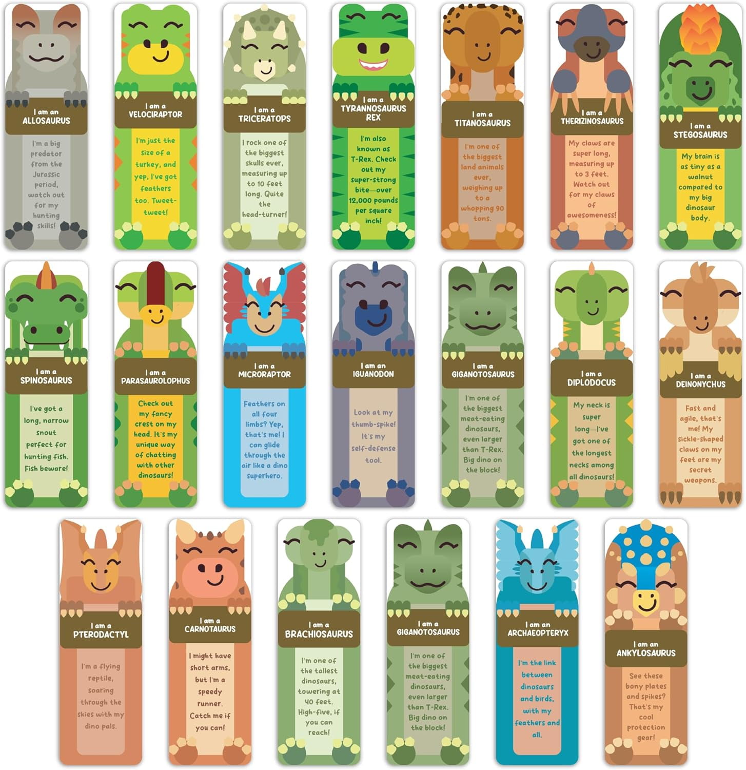 100 Pack Bookmarks for Kids – Dinosaur Designs | Bulk Reading Rewards ...