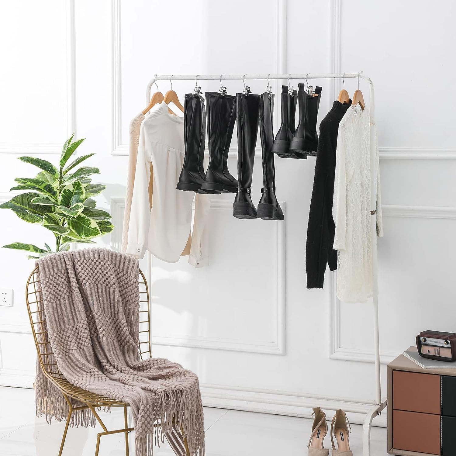 100 Pack Boot Hanger Legging Organizer for Closet, Boot Holder, Hanging ...