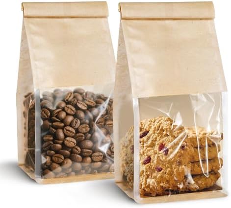 100 Pack Bread Bags for Homemade Breads，Small Bakery Bags with Window ...