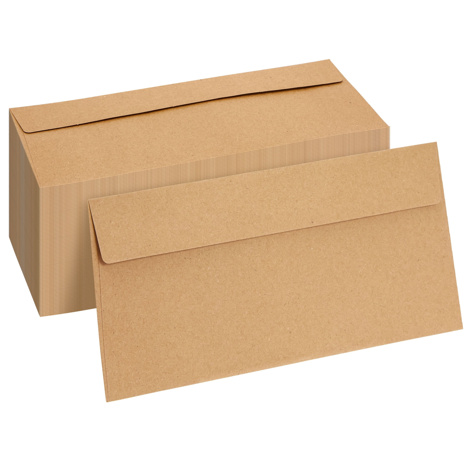 Walmart 100 Pack #10 Brown Envelopes, Gummed Seal, for Mailing ...