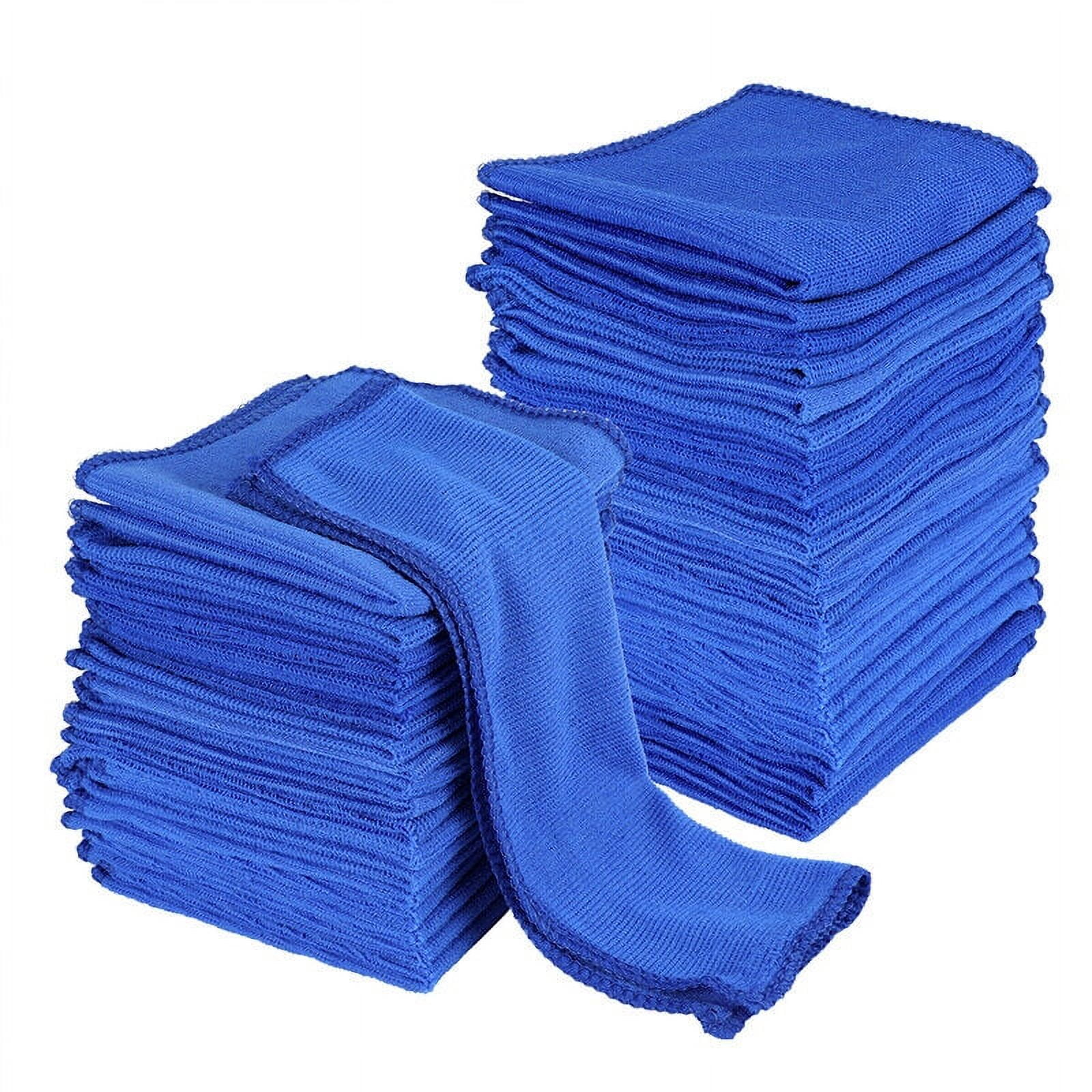 100 Pack Bulk Microfiber Cleaning Cloth No Scratch Rag Polishing ...
