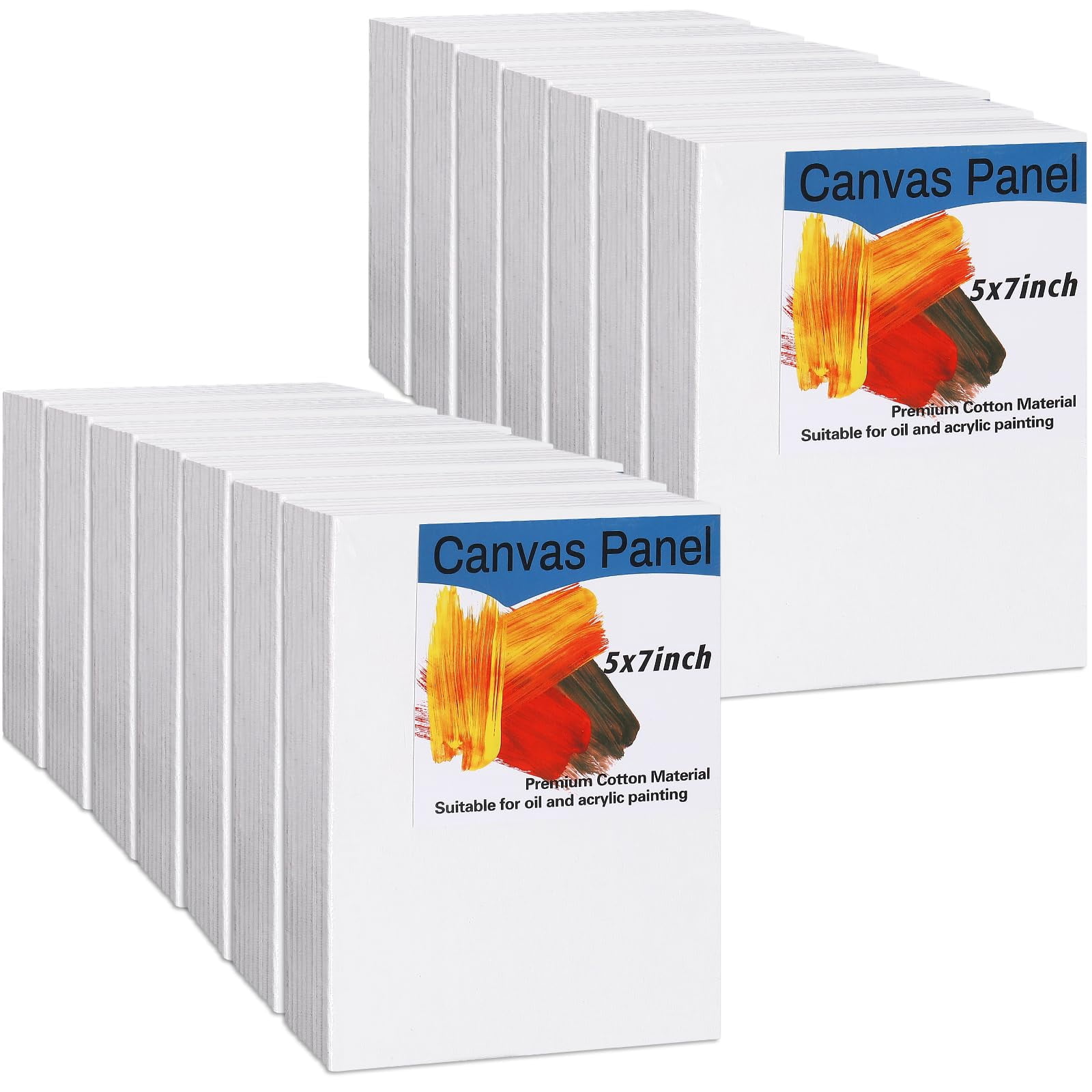 100 Pack Bulk Painting Canvas Panels, BSL1 Classroom Value Pack Art ...