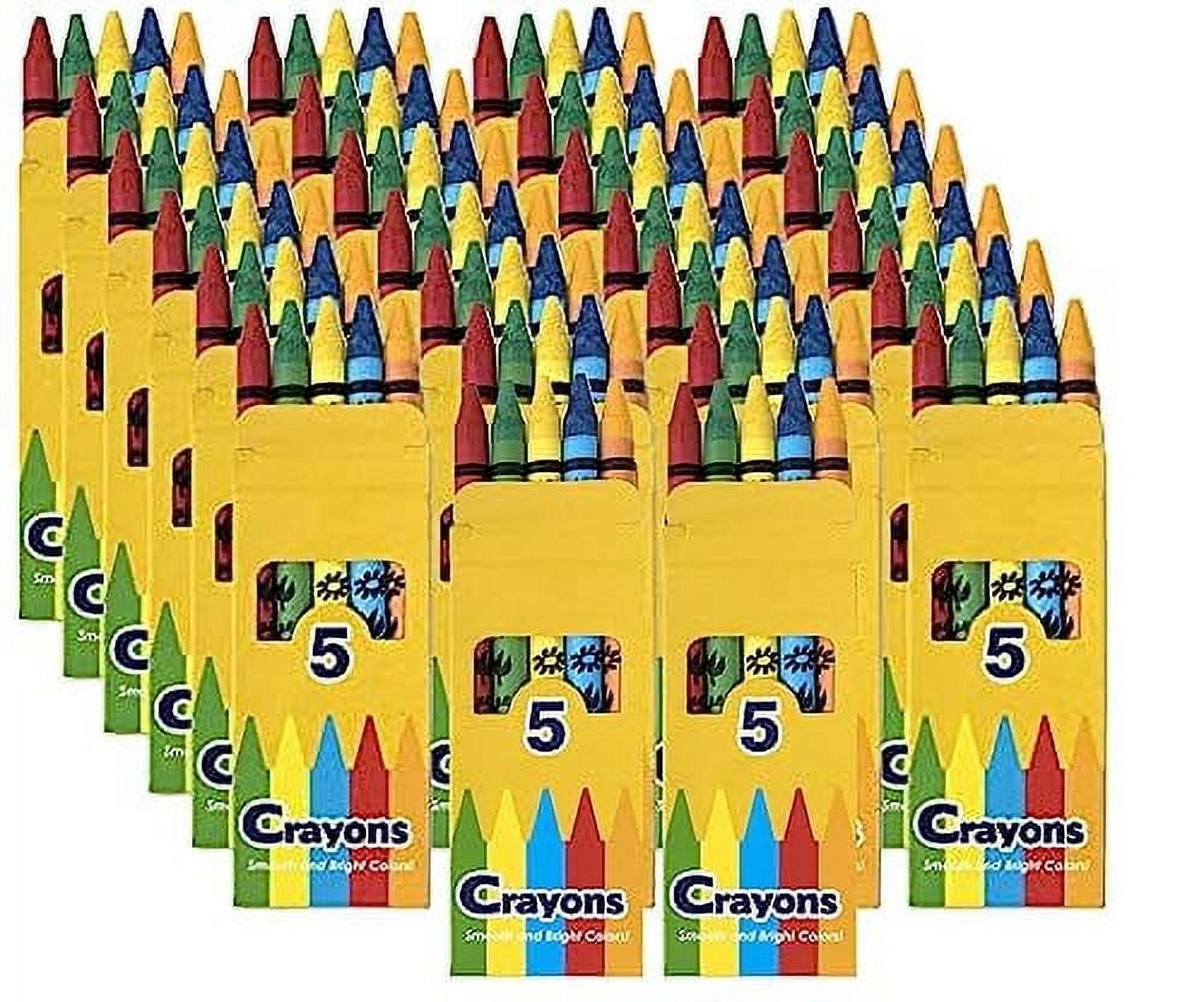 Trail Maker 100 Pack - Bulk Colored Wax Crayons (5/Box) for Kids ...