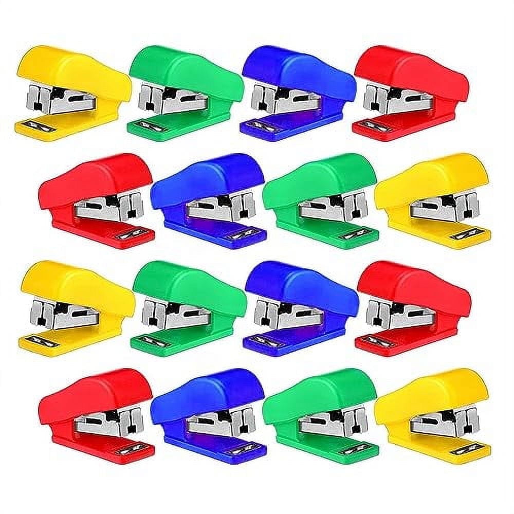 100 Pack of Bulk Wholesale Mini Staplers in Multiple Colors Offices ...
