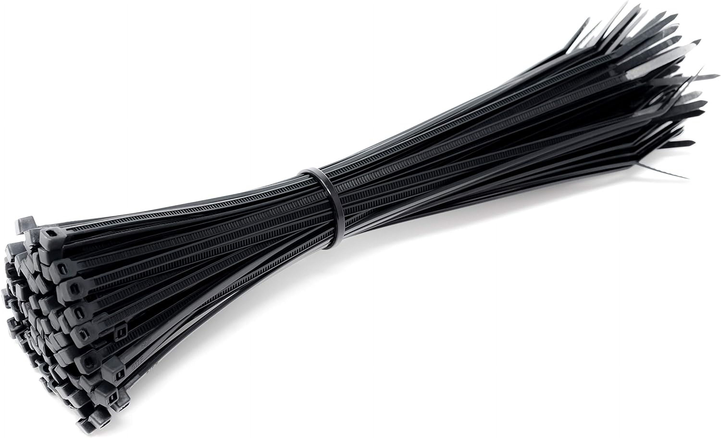100 Pack of Cable Ties Black | CE Premium UL Nylon Strong Zip Ties ...