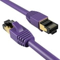 100-Pack Cat 8 Ethernet Cable Network Patch Purple 15ft 40Gbps - Copper ...