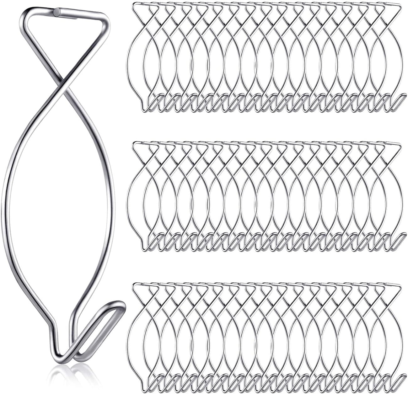 100 Pack Ceiling Hook Clips, Drop Ceiling Hooks, Grid Ceiling Hanging ...