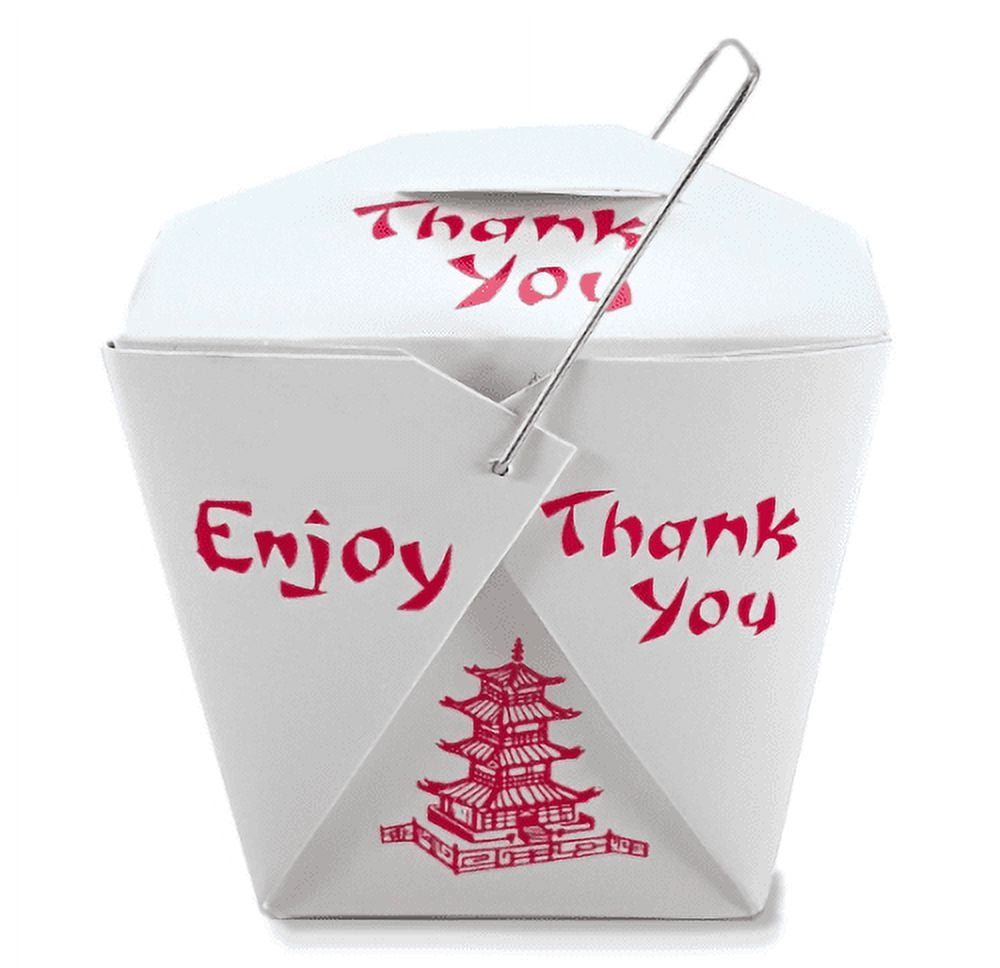 100 Pack - Chinese Take Out Boxes Pagoda 16 oz/Pint Size Party Favor ...