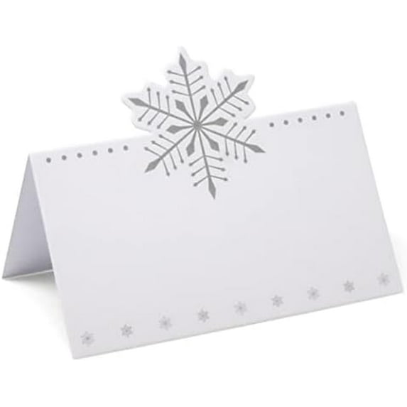 100 Pack Christmas Cards Holiday Seating Name Card Die Cut Xmas ...