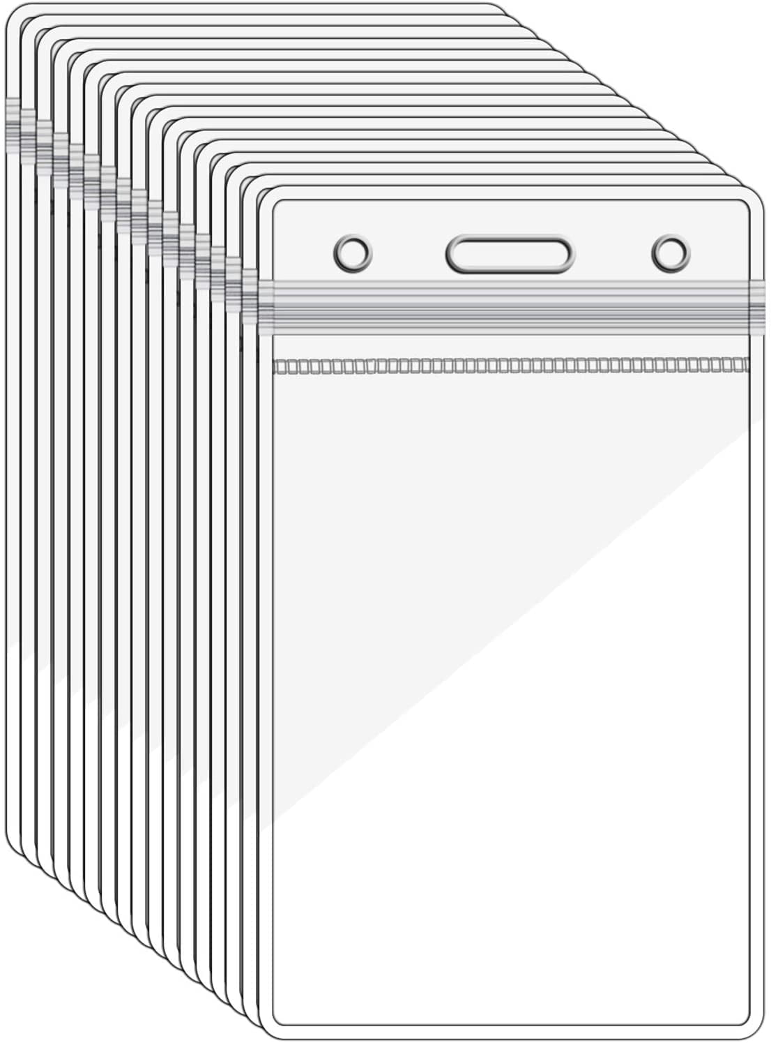 100 Pack Clear Luggage Identification Tags - Waterproof Name Tag Badge ...