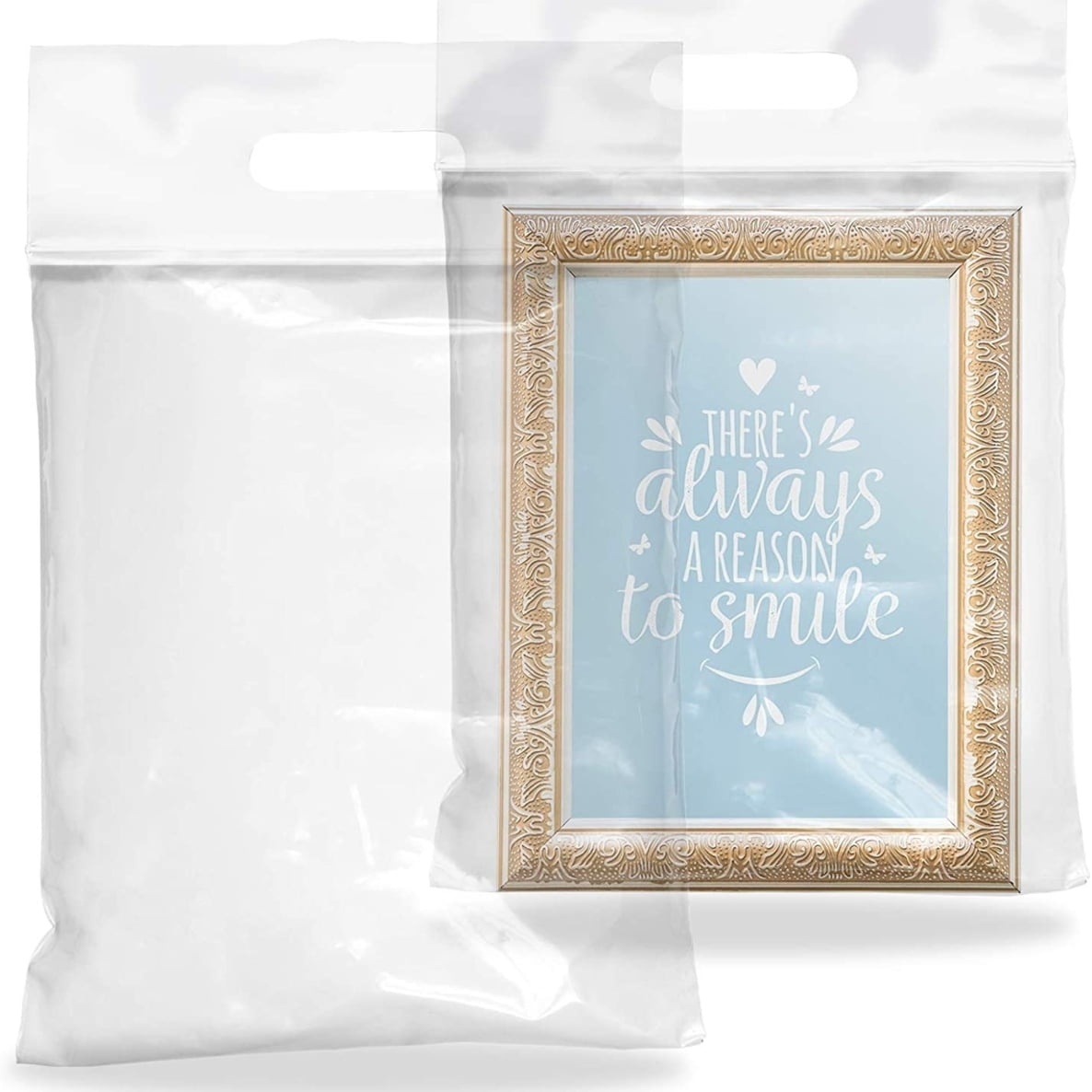 100 Pack Clear Polyethylene Die Cut Zipper Bags 13" x 15" Resealable ...