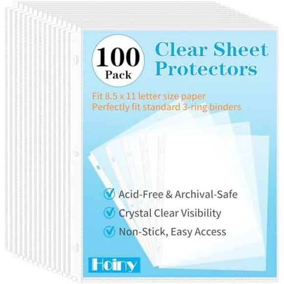 3 Ring Binder Page Protectors
