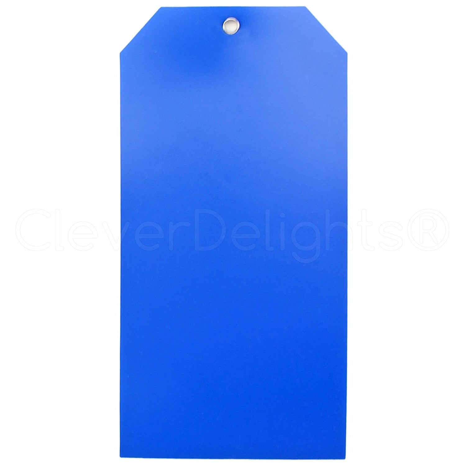 100 Pack - CleverDelights Large Blue Plastic Tags - 6.25" x 3.125 ...