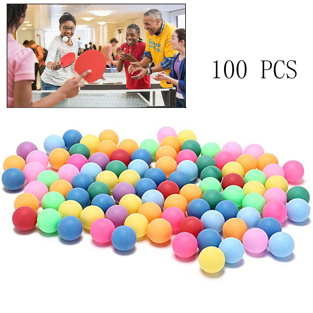 100-Pack Colored Ping Pong Balls 40mm - Standard Size Plastic Balls for ...