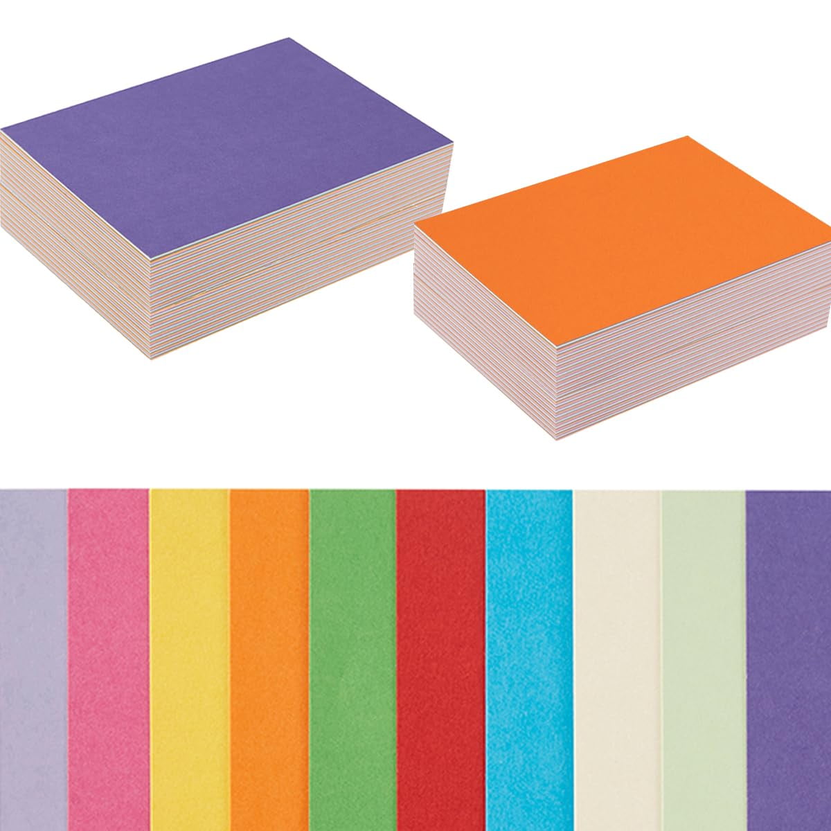 100 Pack Colorful Thick AIF9 Paper Cardstock Blank Colored Cards Stock ...