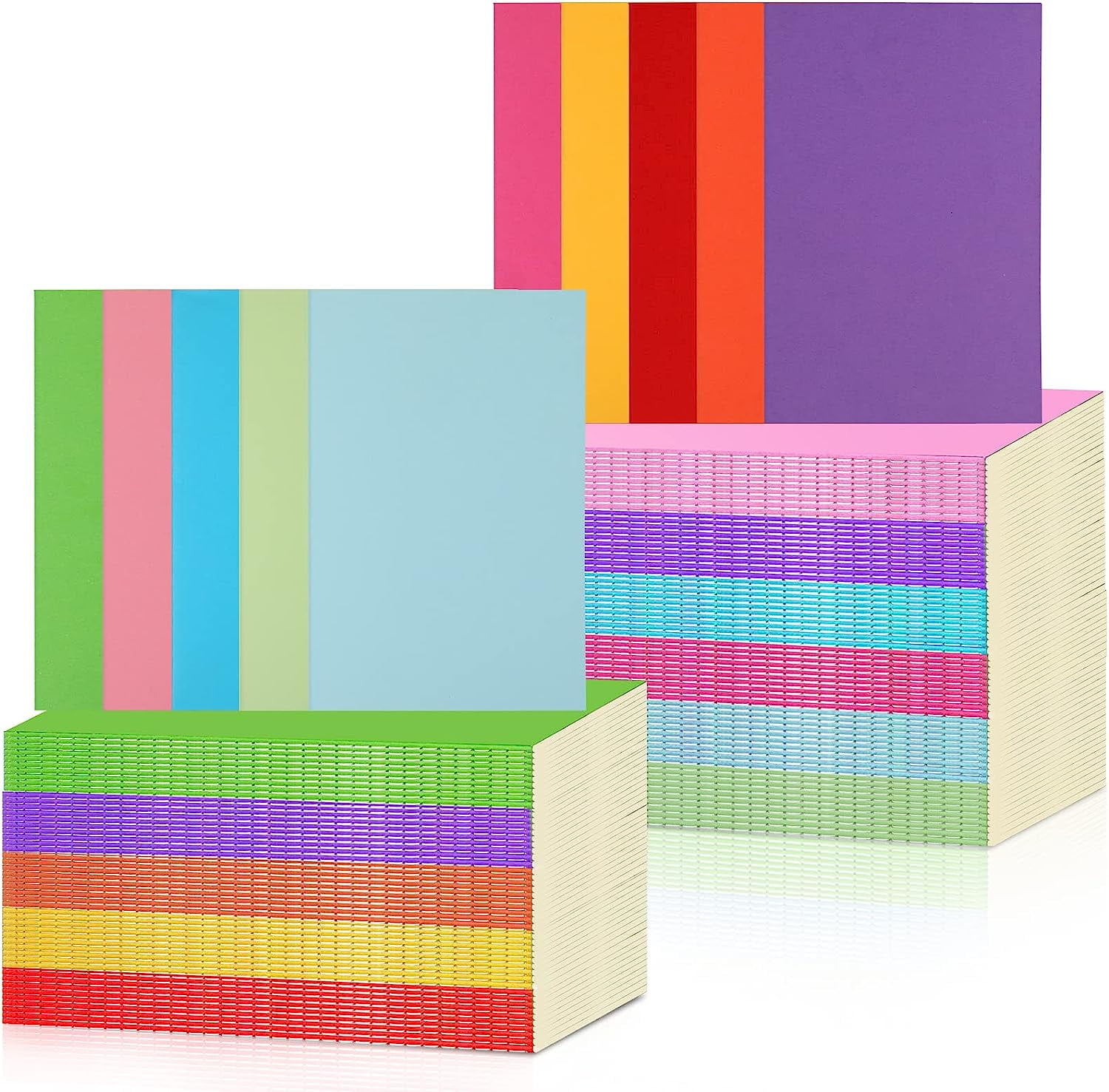 100 Pack Composition Notebooks A5/A6 Ruled Lined Composition Kraft Notebooks Bulk Soft Cover ...