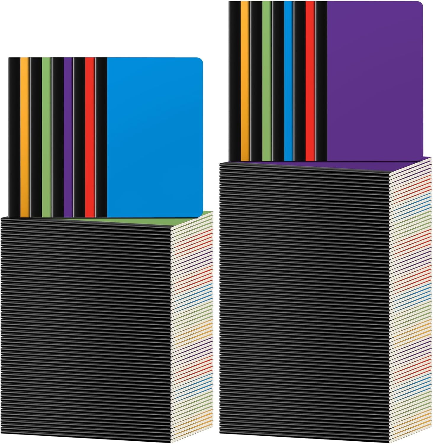 100 Pack Composition Notebooks A5/A6 Ruled Lined Composition Kraft ...