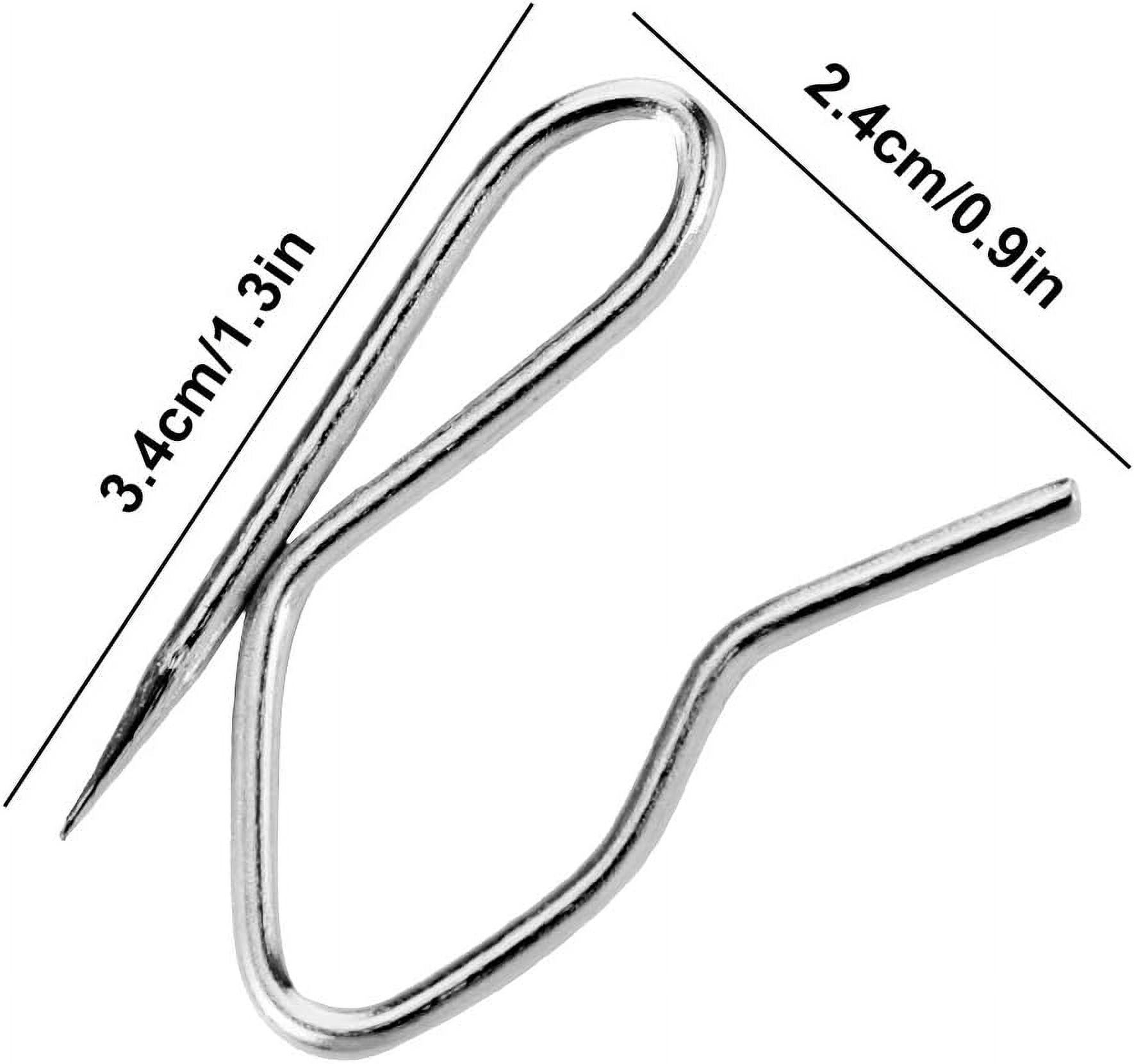 100 Pack Curtain Hooks Pins - Heavy Duty Drapery Pin Hooks - Walmart.com
