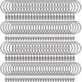 100 Pack Curtain Rings with Clips Hooks 1.5 inch Rustproof Matte Metal ...