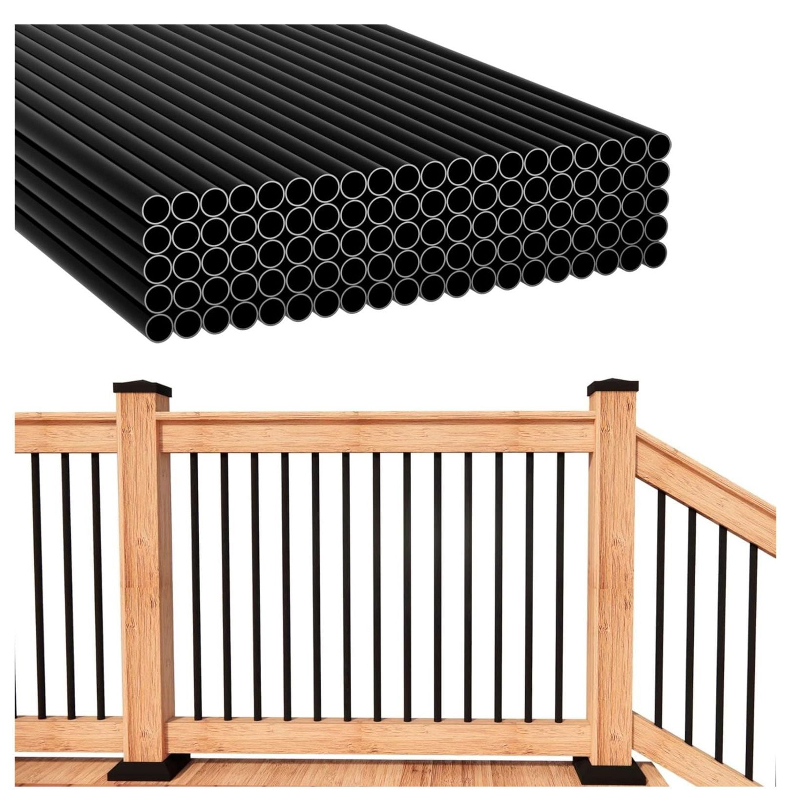 100 Pack Deck Balusters, 32" Metal Deck Spindles, Heavy Duty Deck ...