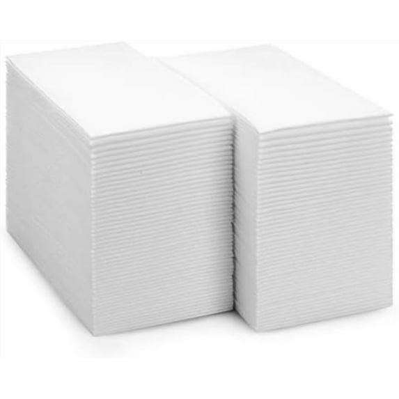 100-Pack Disposable Bathroom Napkins | Linen-Feel Guest Towels | Cloth ...
