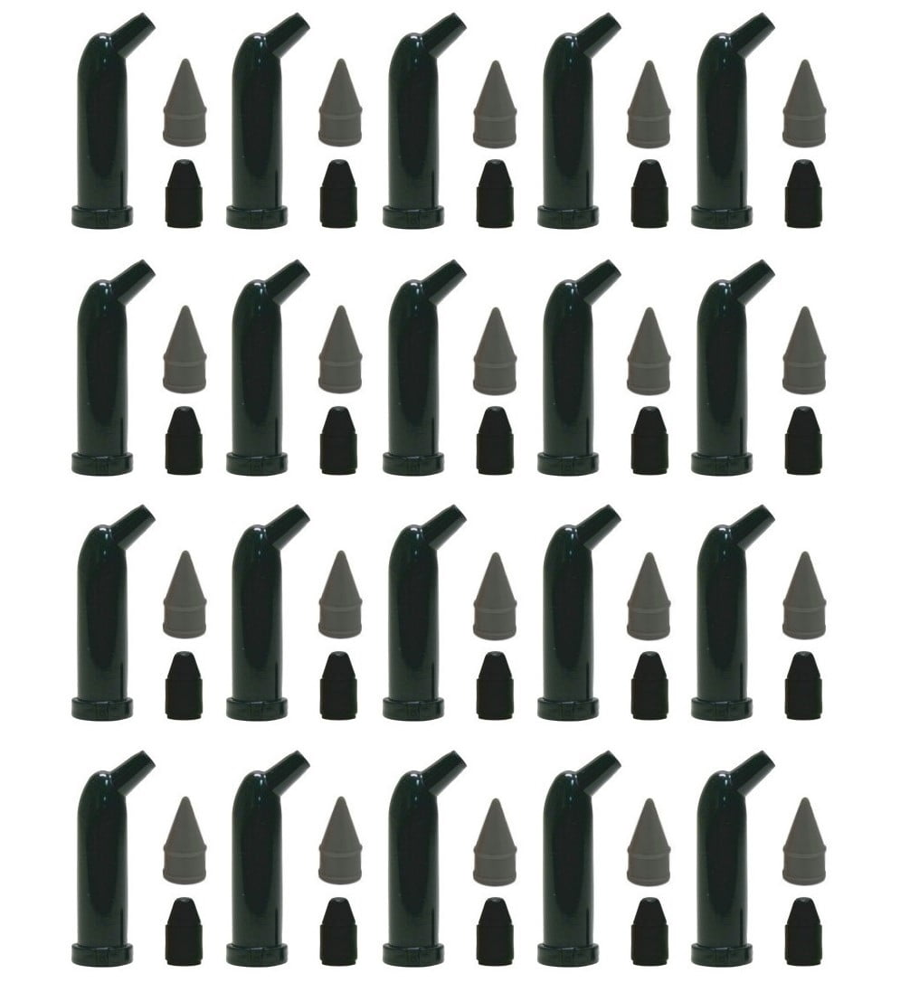 100/Pack Disposable Black Dental Tube Tips & Plugs High Viscosity with ...