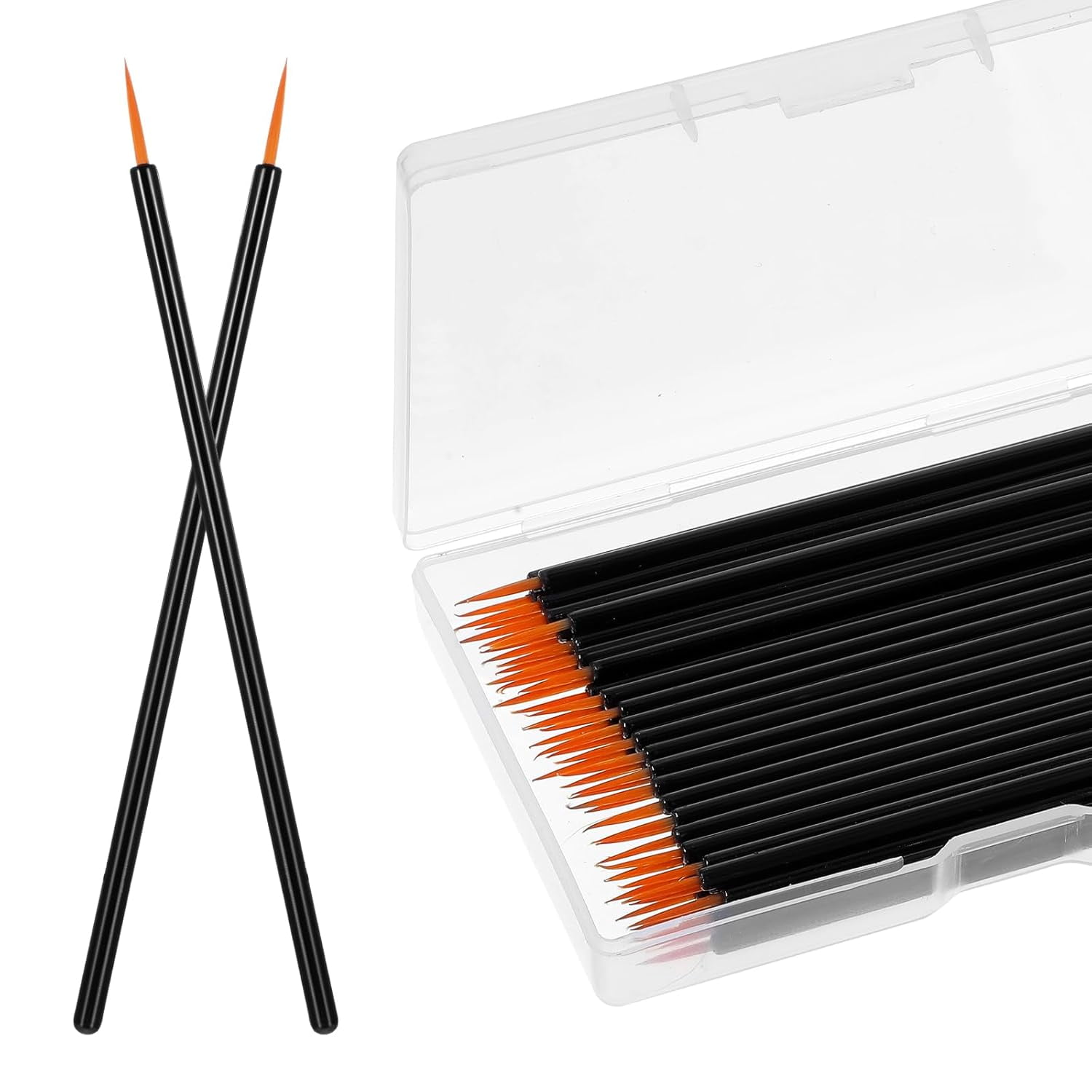 100 Pack Disposable Eyeliner Brushes,Ultra-Fine Point Eye Liner ...