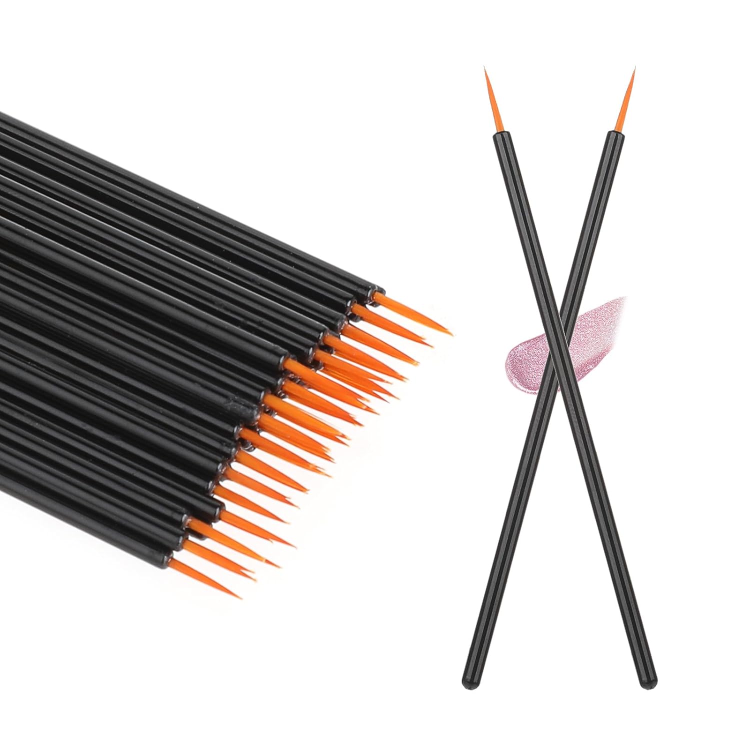 100 Pack Disposable Eyeliner Brushs, Fine Point Applicator Makeup ...