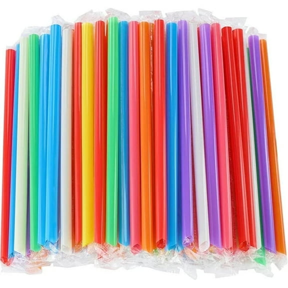 Boba Straws, Smoothies Straw Disposable Extra Large 0.5" 1/2" 12mm Wide ...