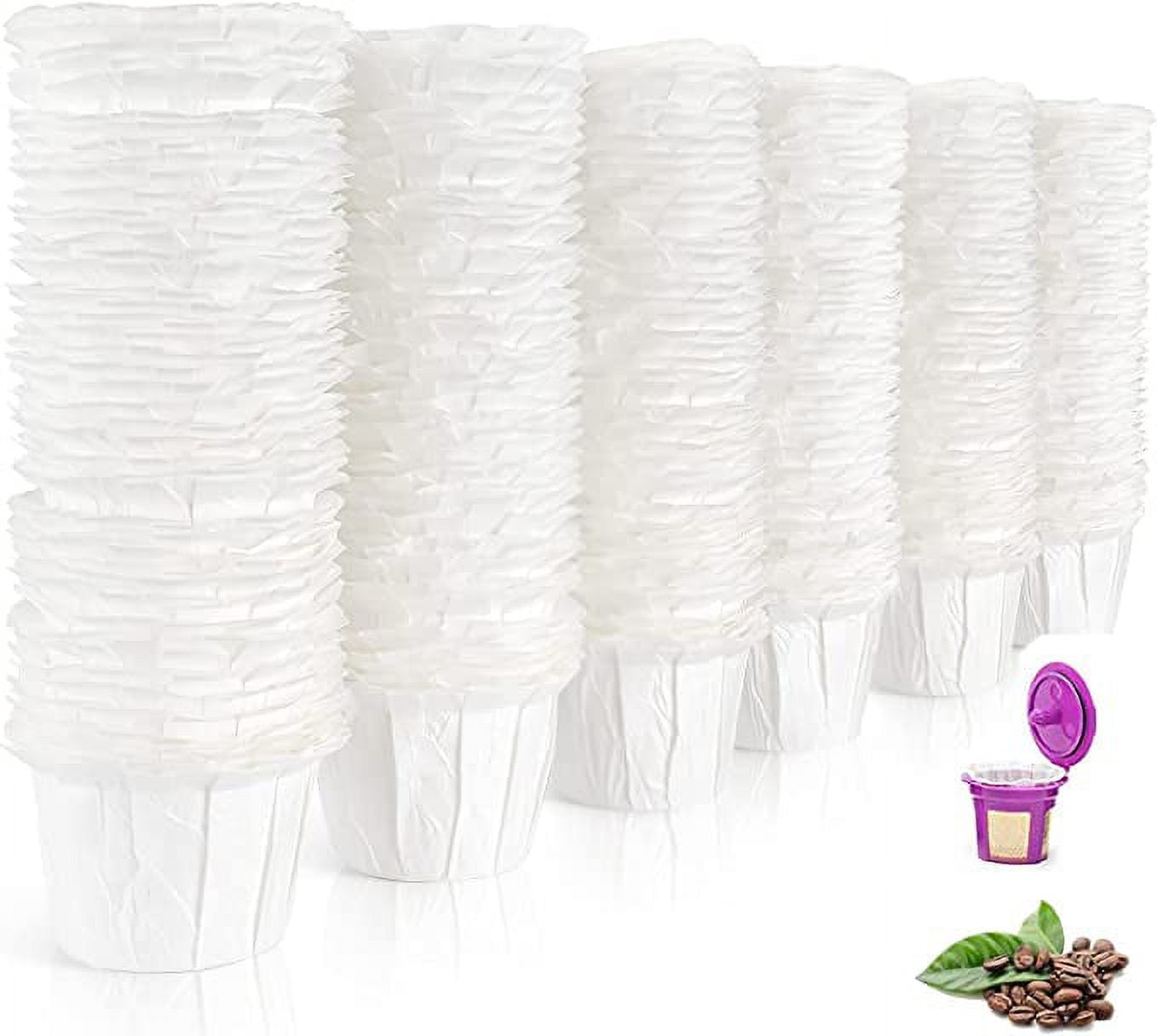 100 Pack Disposable Paper Filter, K Cup Paper Coffee Filters Compatible ...