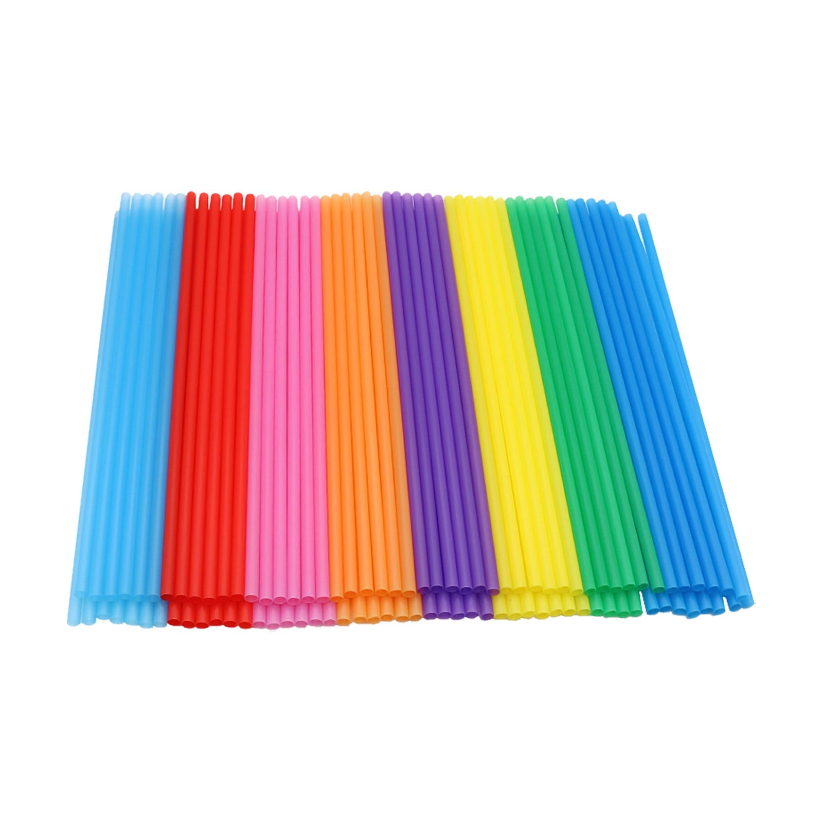 100-Pack Disposable Plastic Flexible Straws ,Assorted Colors, Banquets ...