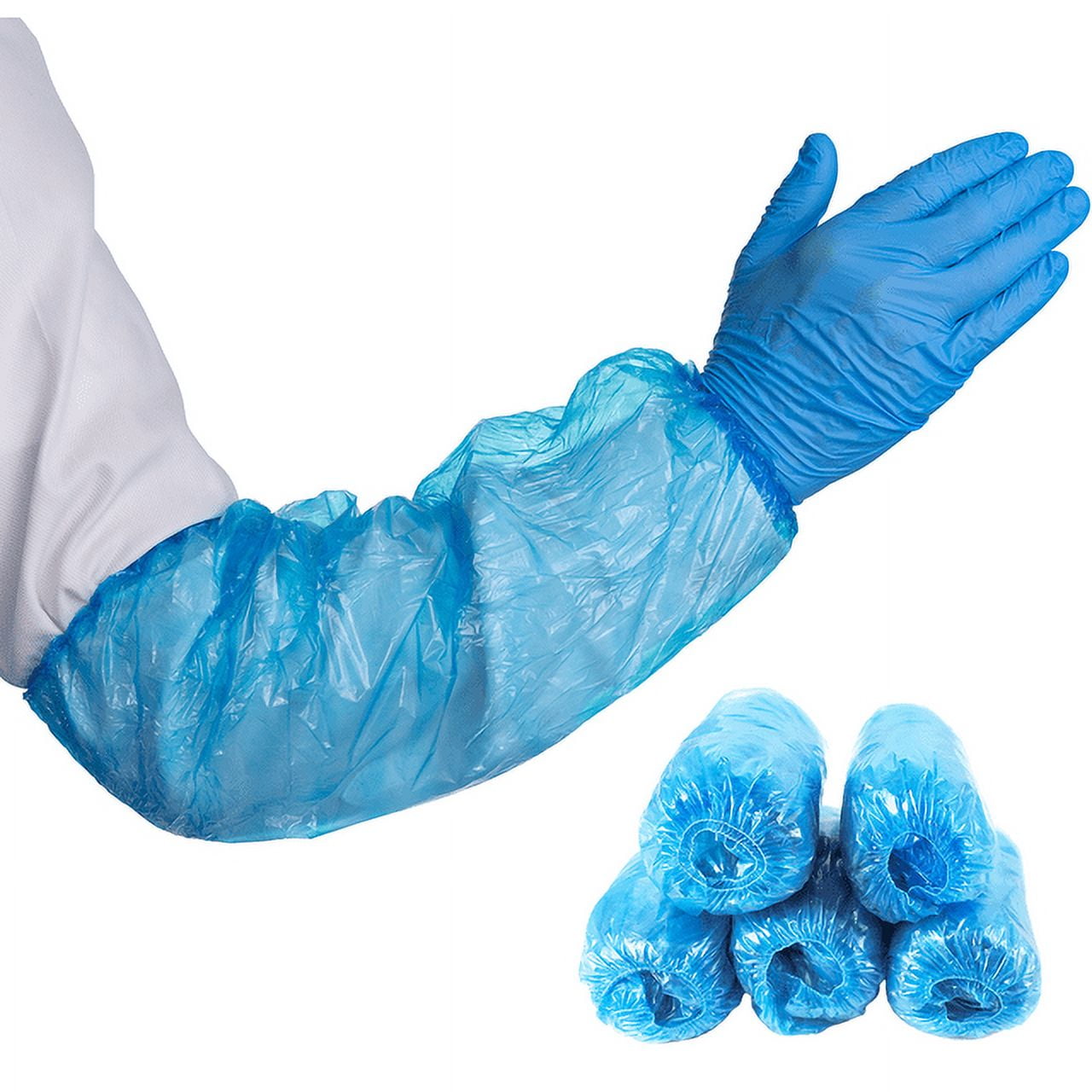 100 Pack Disposable Plastic Sleeves Waterproof Arm Protection, 18 ...