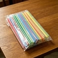 100 Pack Disposable Plastic Straws Sturdy Drinking Straw for Party ...