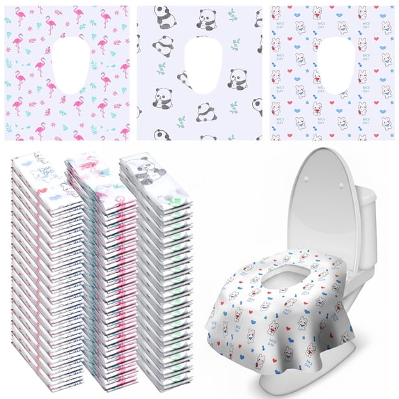100 Pack Disposable Toilet Seat Covers Waterproof for Campers & Adults ...