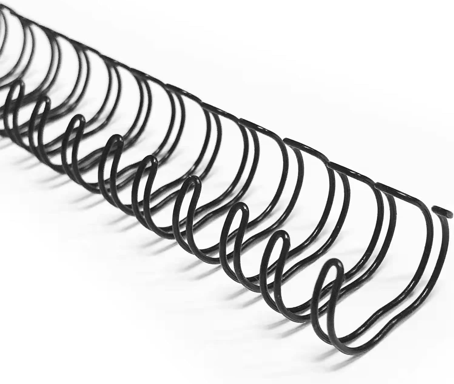 100 Pack Double Loop Wire Binding Spines, 1/2 Inch Diameter, 3:1 Pitch ...