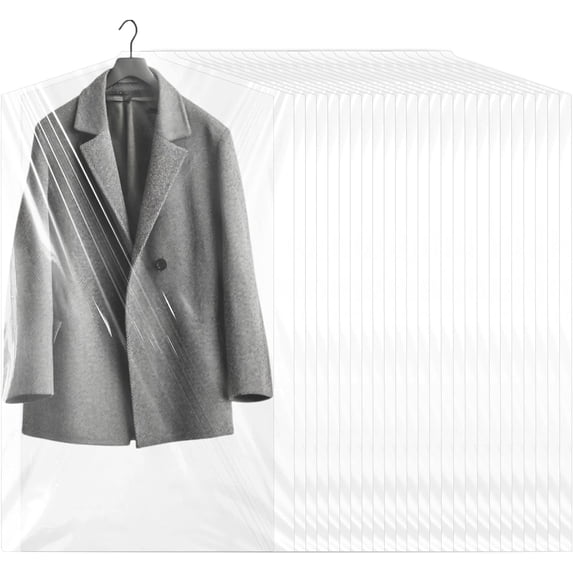 100 Pack Dry Cleaning Bags,60 * 120cm Clear Plastic Drys Cleaning ...