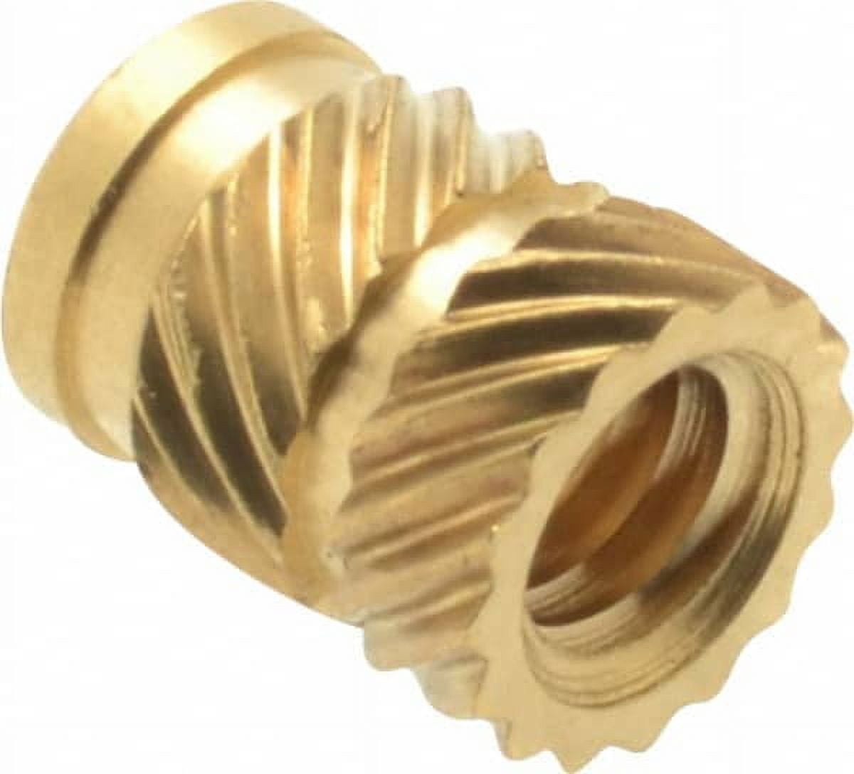 100 Pack E-Z LOK E-Z Sonic HI-008-WH Unheaded Brass Threaded Inserts ...