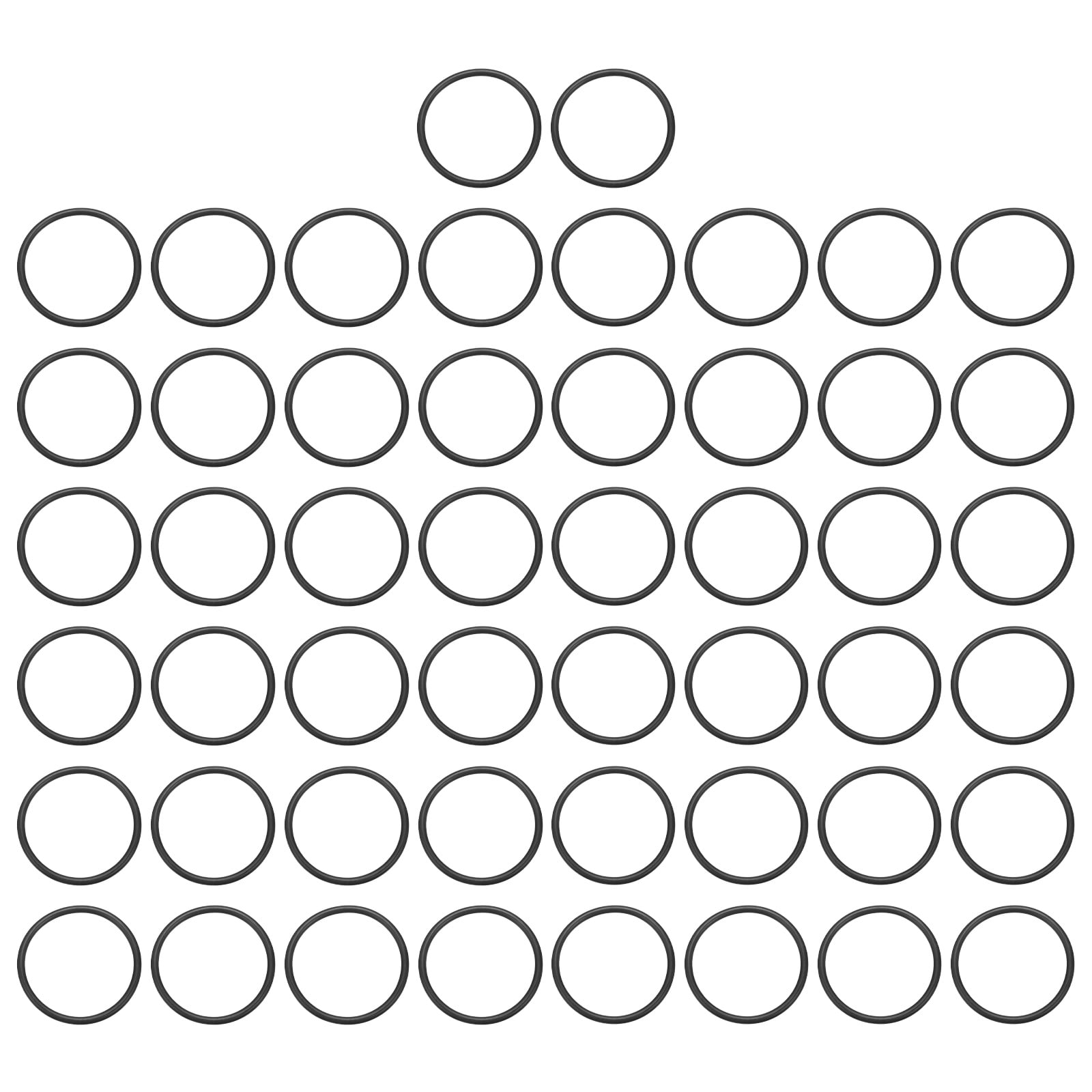 100 Pack EPDM O-Ring Seals, 25/32" ID x 29/32" OD x 1/16" Thick Round ...