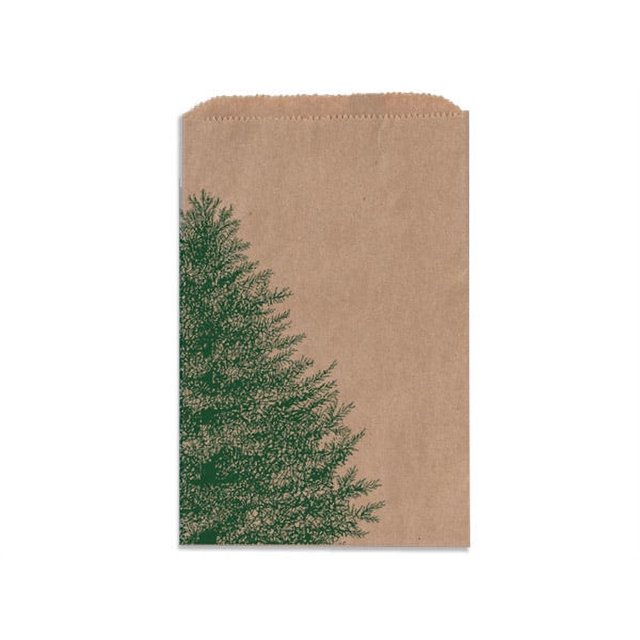 100 Pack, Evergreen Kraft Paper Merchandise Bags, 4.75X6.75" for Food ...