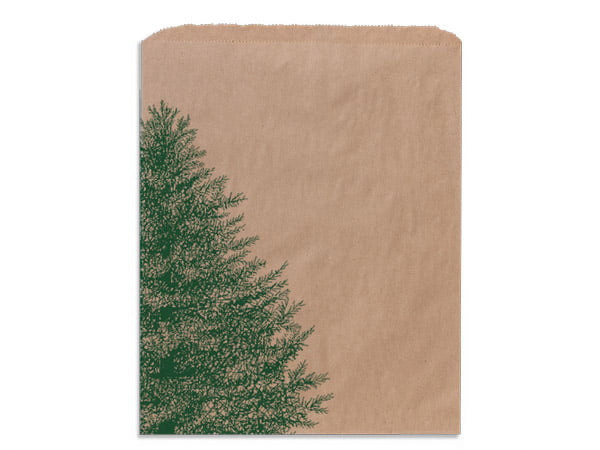 100 Pack, Evergreen Kraft Paper Merchandise Bags, 8.5X11" for Food ...