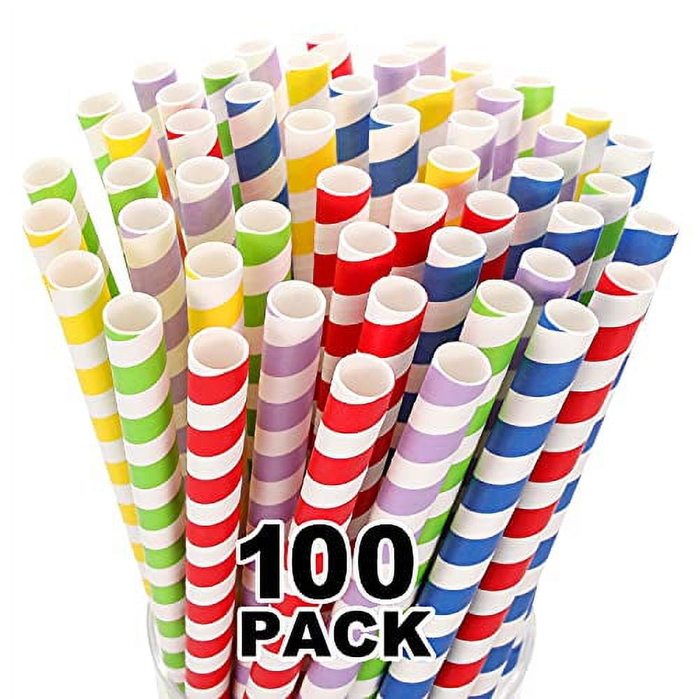 100 Pack, Extra Wide Paper Smoothie, Boba Straws - 10 mm Wide ...