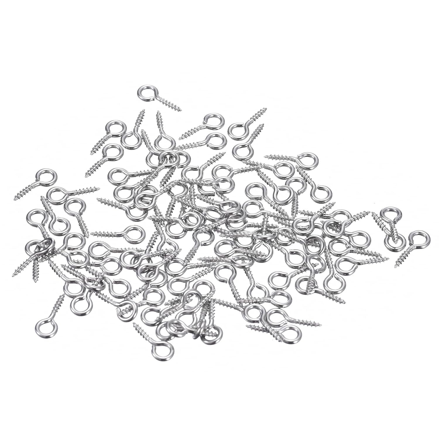 100-Pack Eye Screws, 304 Stainless Steel 12x5mm Small Self Tapping ...