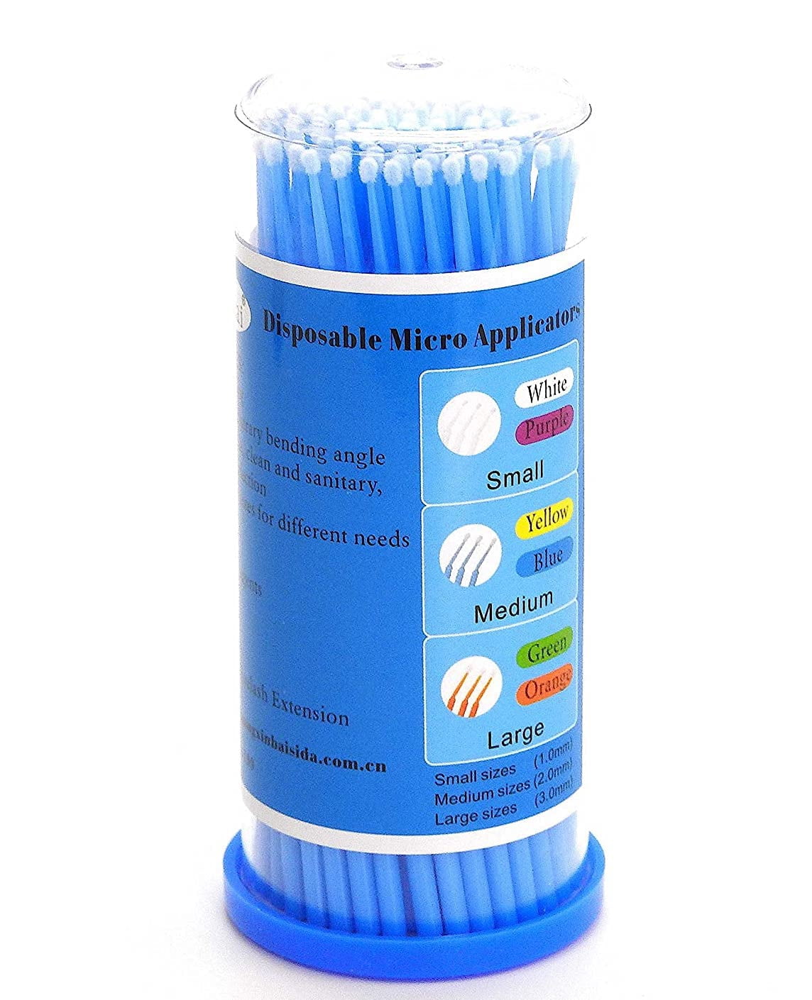 100 Pack Eyelash Extensions Disposable Micro Brushes (Blue) - Walmart.com