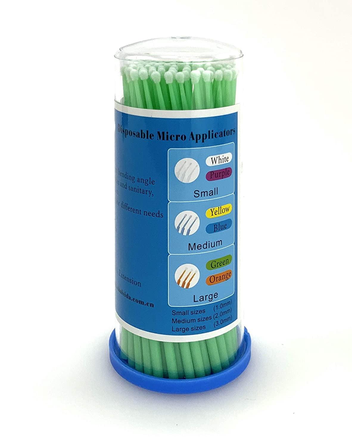 100 Pack Eyelash Extensions Disposable Micro Brushes (Green) - Walmart.com