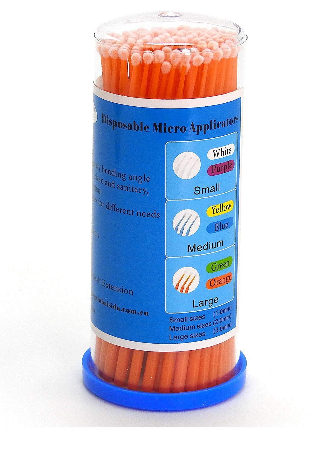 100 Pack Eyelash Extensions Disposable Micro Brushes (Orange) - Walmart.com