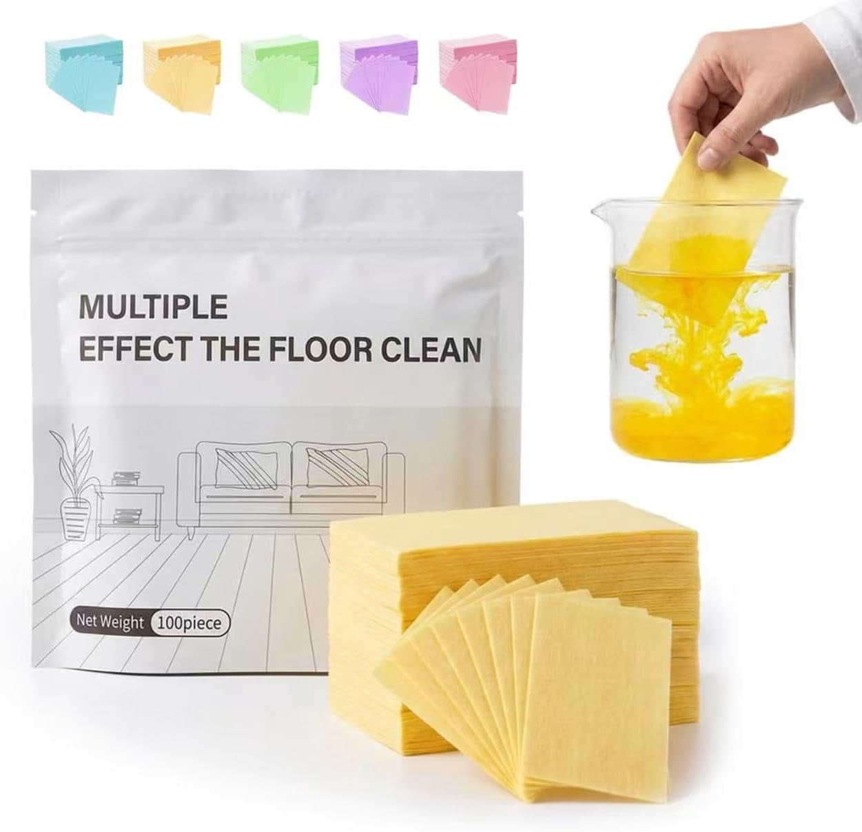 100-Pack Floor Cleaning Tablets, 2026 New Multi-Effect Floor Cleaning ...